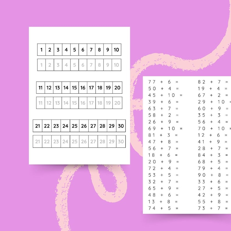 Simple Addition/plus Worksheets PRINTABLE - Etsy