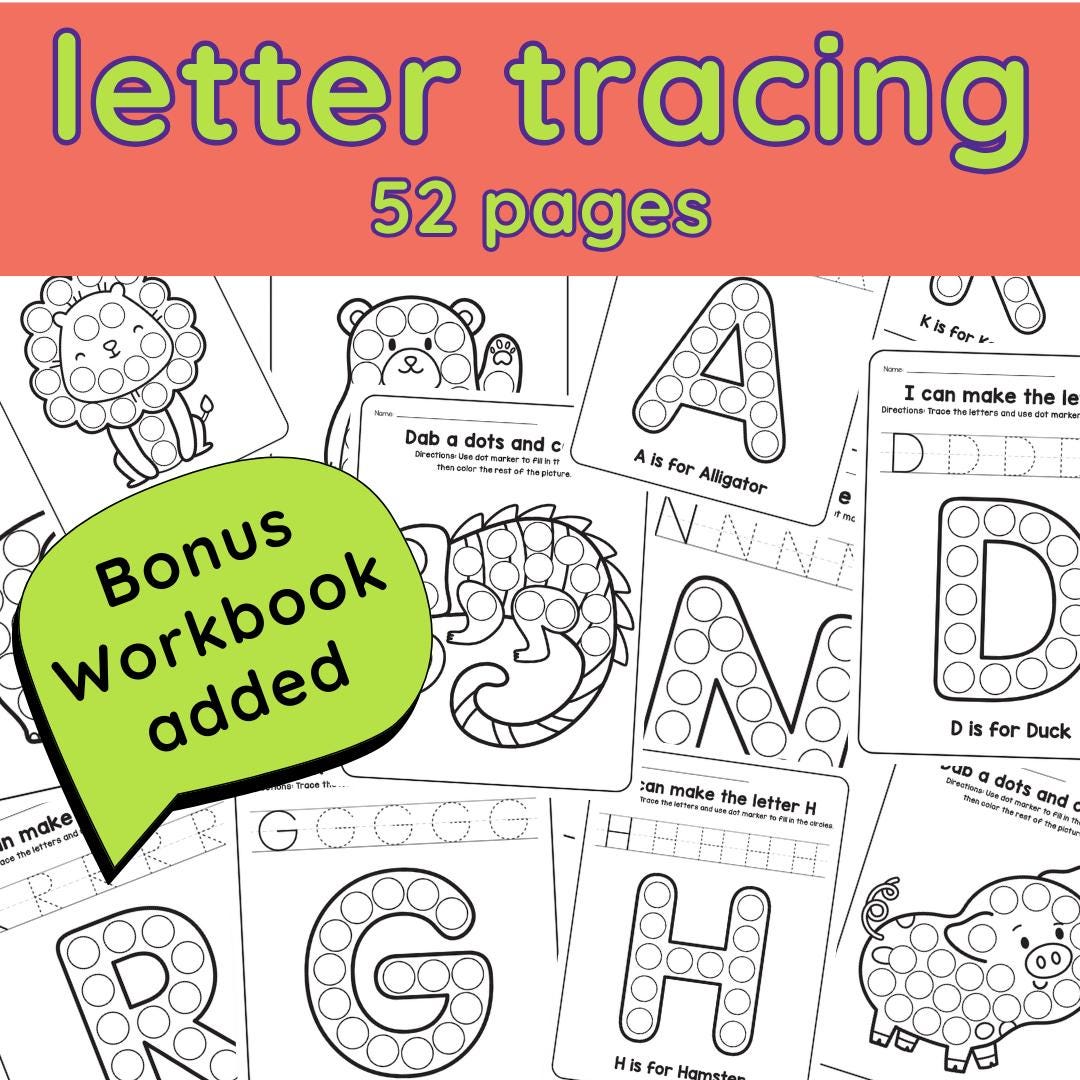 A Z Animals Dot Marker Worksheets – Printable Alphabet Activity for ...