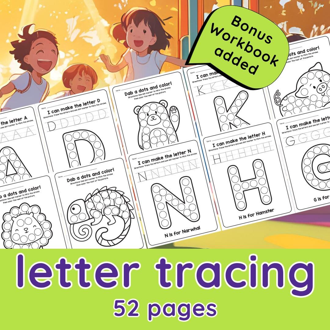 A Z Animals Dot Marker Worksheets – Printable Alphabet Activity for ...