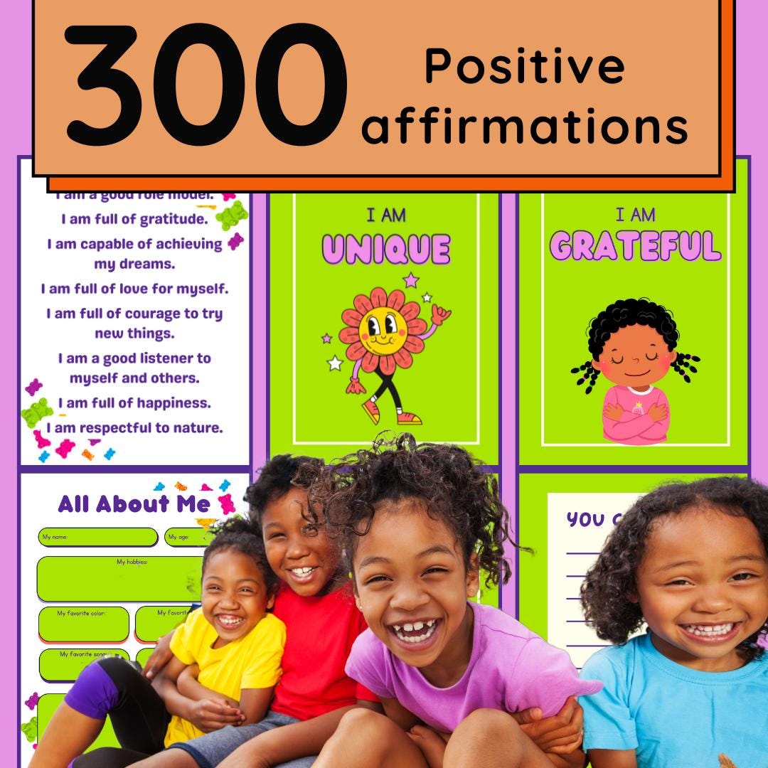 300 Positive Printable Affirmations for Kids – Uplifting & Encouraging ...