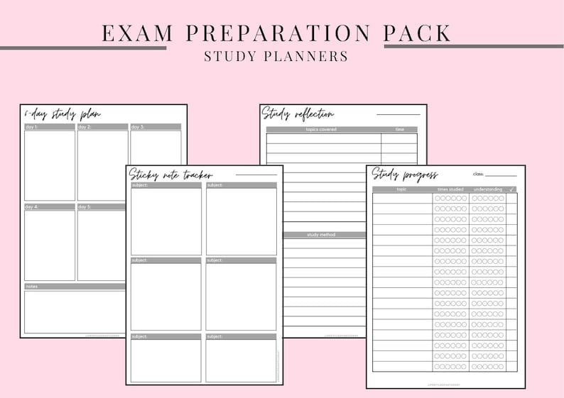 Exam Preparation Pack, Exam Planner, Exam Prep Kit, Exam Schedule, Exam ...