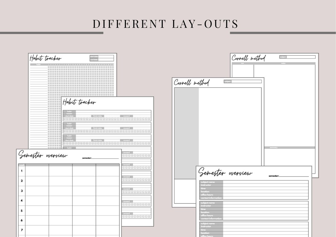 Student Study Organiser Study Planner Ultimate Study - Etsy