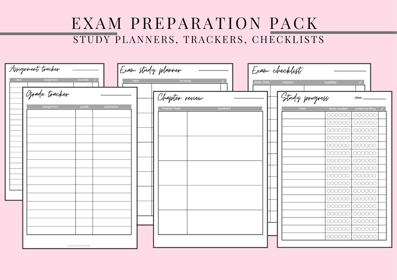Exam Preparation Pack, Exam Planner, Exam Prep Kit, Exam Schedule, Exam ...