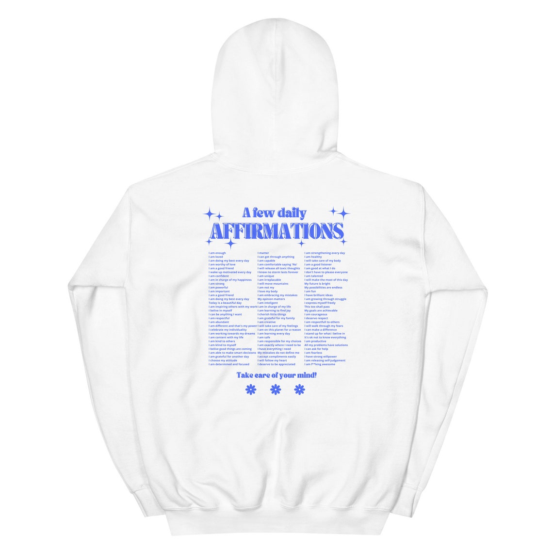 Affirmations Hoodie, Positive Affirmations Hoodie, Trendy Hoodie, Vsco ...