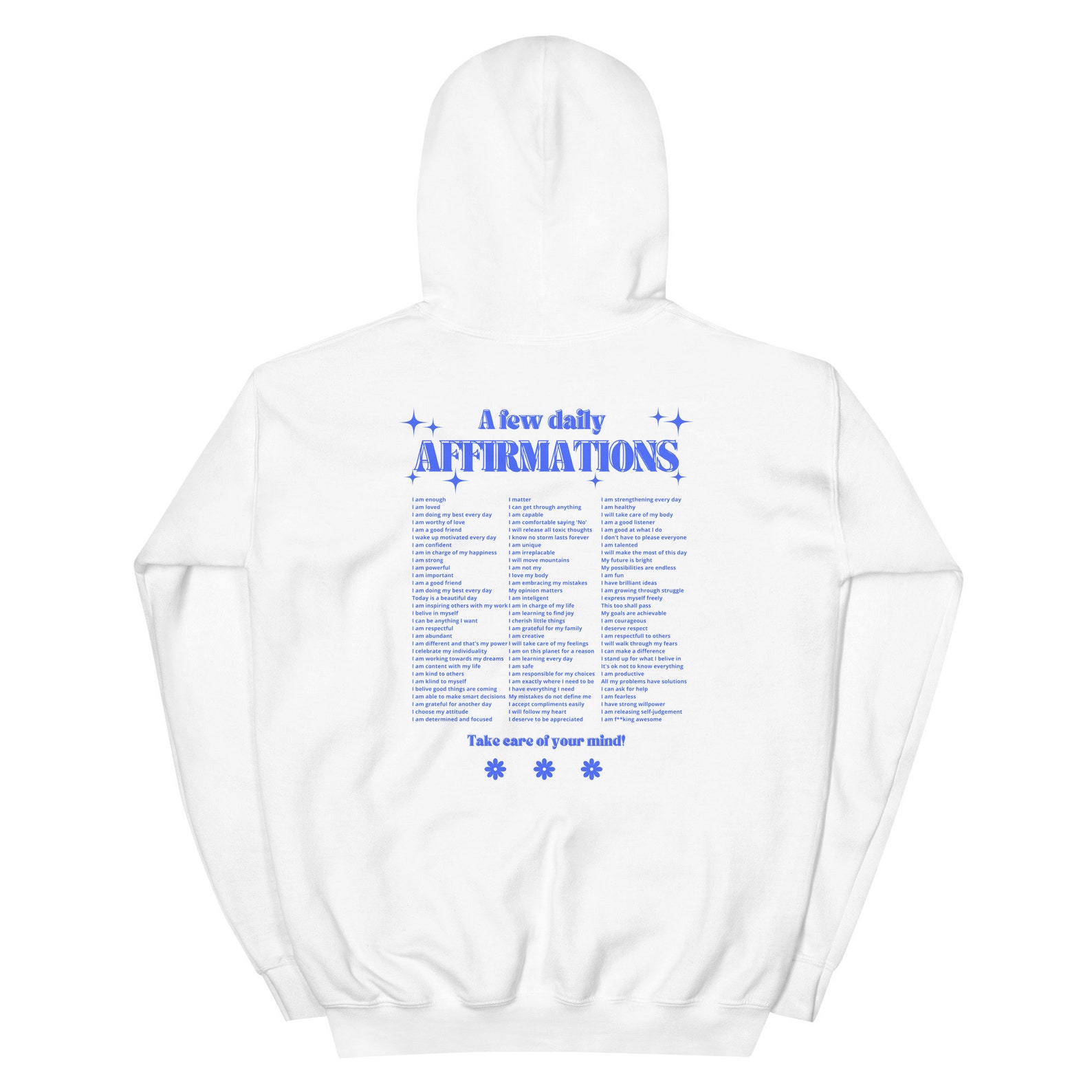 Affirmations Hoodie, Positive Affirmations Hoodie, Trendy Hoodie, Vsco ...
