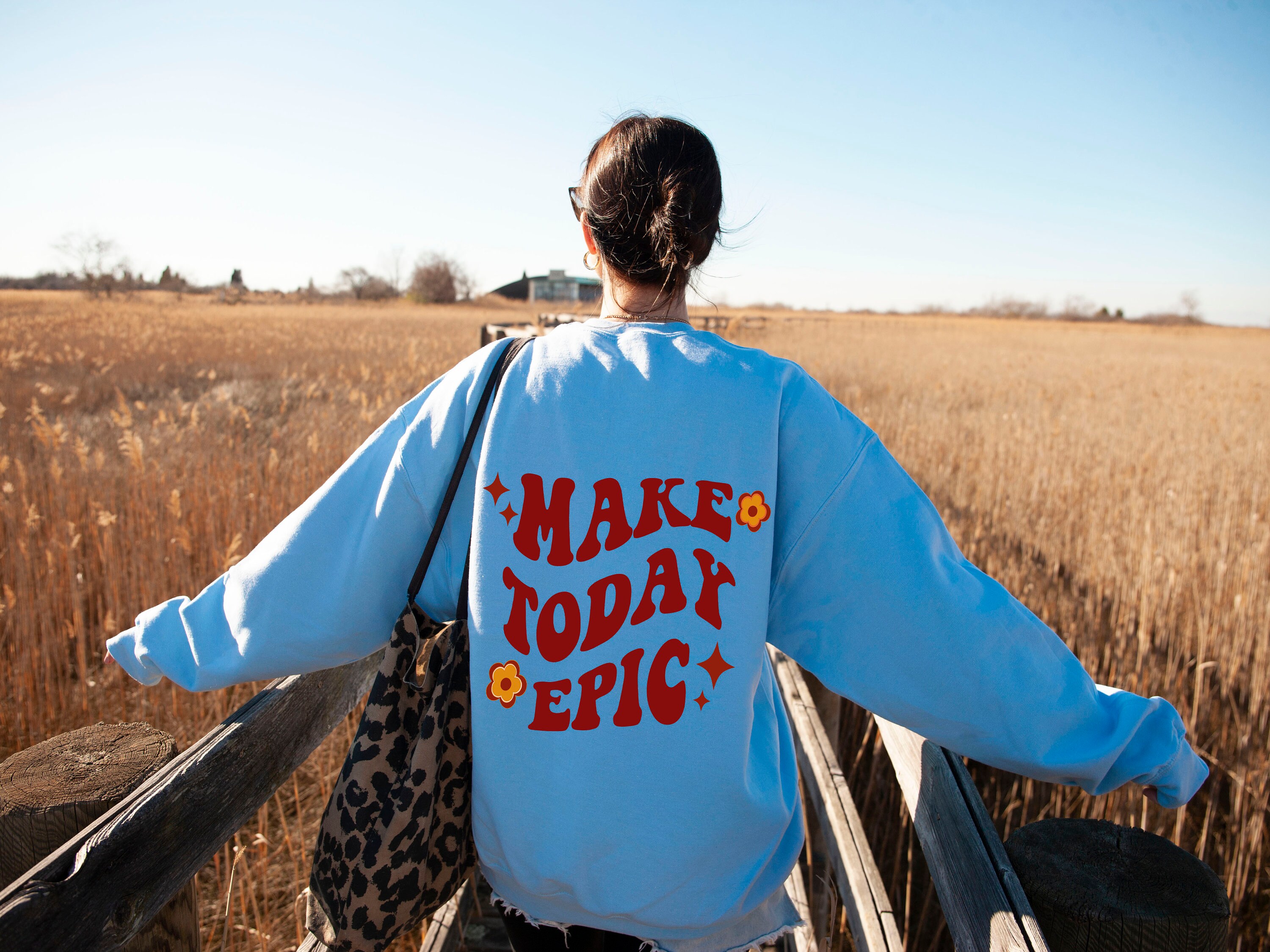 MAKE TODAY EPIC Sweatshirt, Aesthetic Hoodie, Trendy Sweatshirt, Retro ...