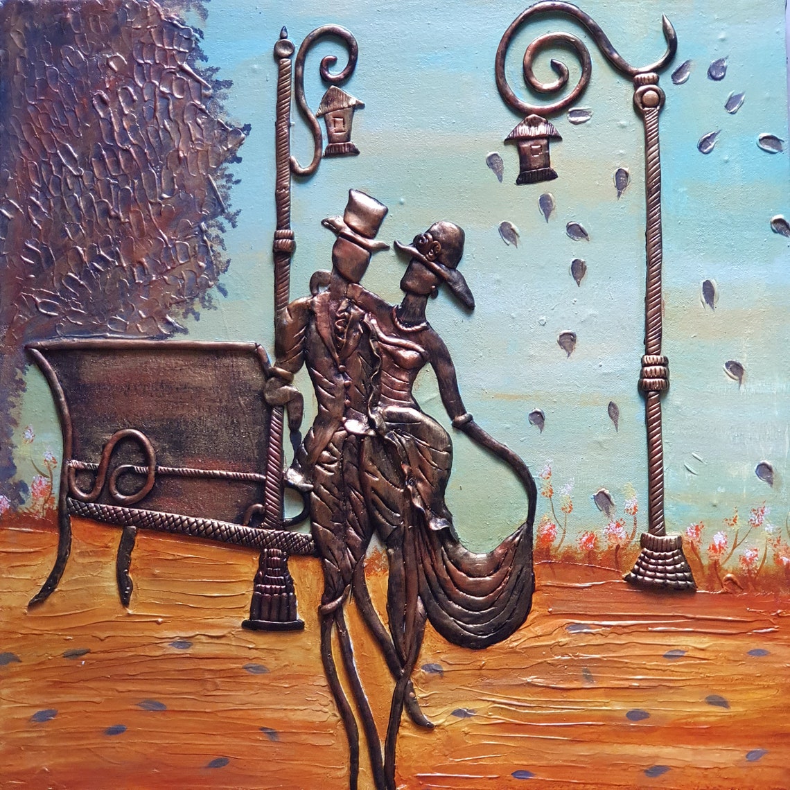 Handmade Embossed Couple Art Work - Etsy Sweden