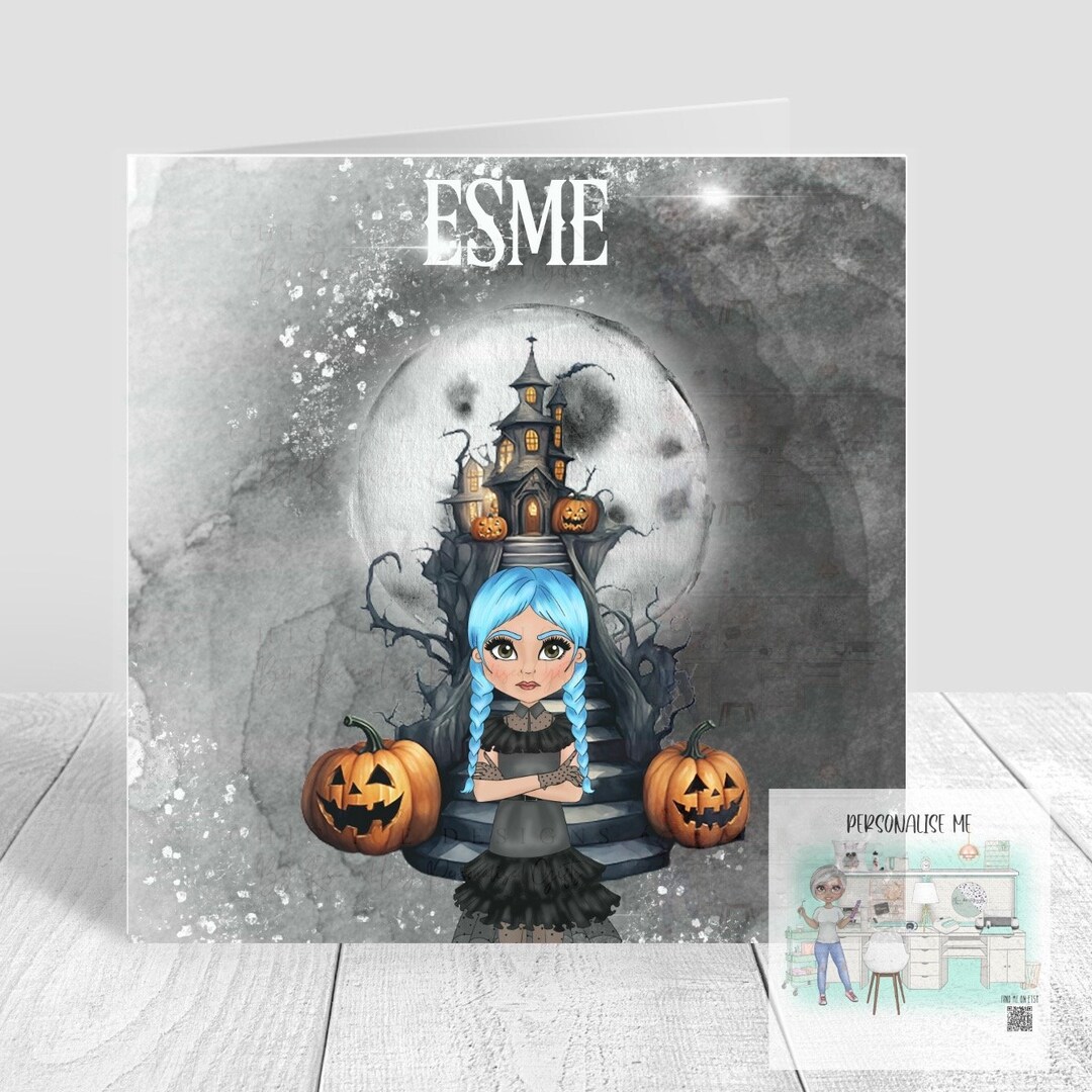 Creepy Kooky Spooky Themed Birthday or Occassion Card Featuring Name If ...