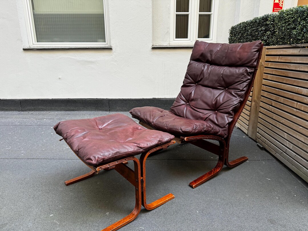 Siesta Lounge Chair With Ottoman by Ingmar Relling for Westnofa - Etsy