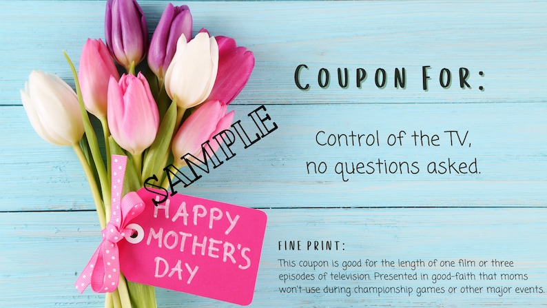 Mother's Day Coupons (printable & Downloadable 10-pack!) - Etsy