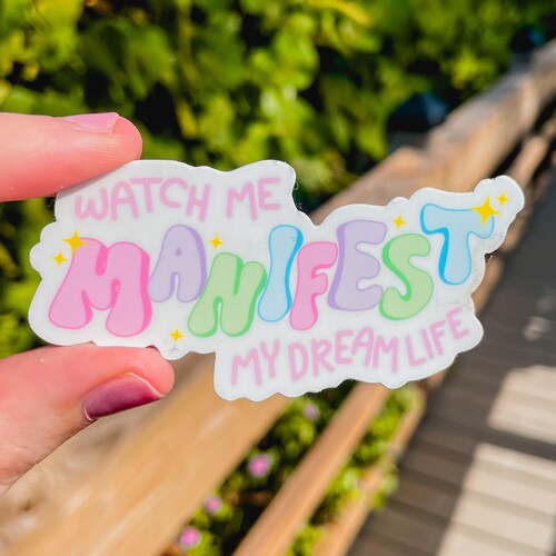 Manifesting My Dream Life Sticker Waterproof | Etsy