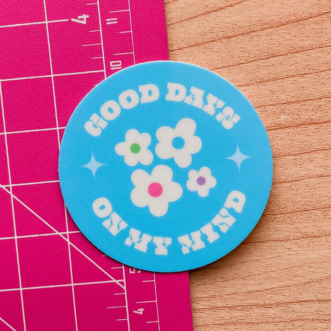 Good Days Floral Danish Sticker - Waterproof - Etsy