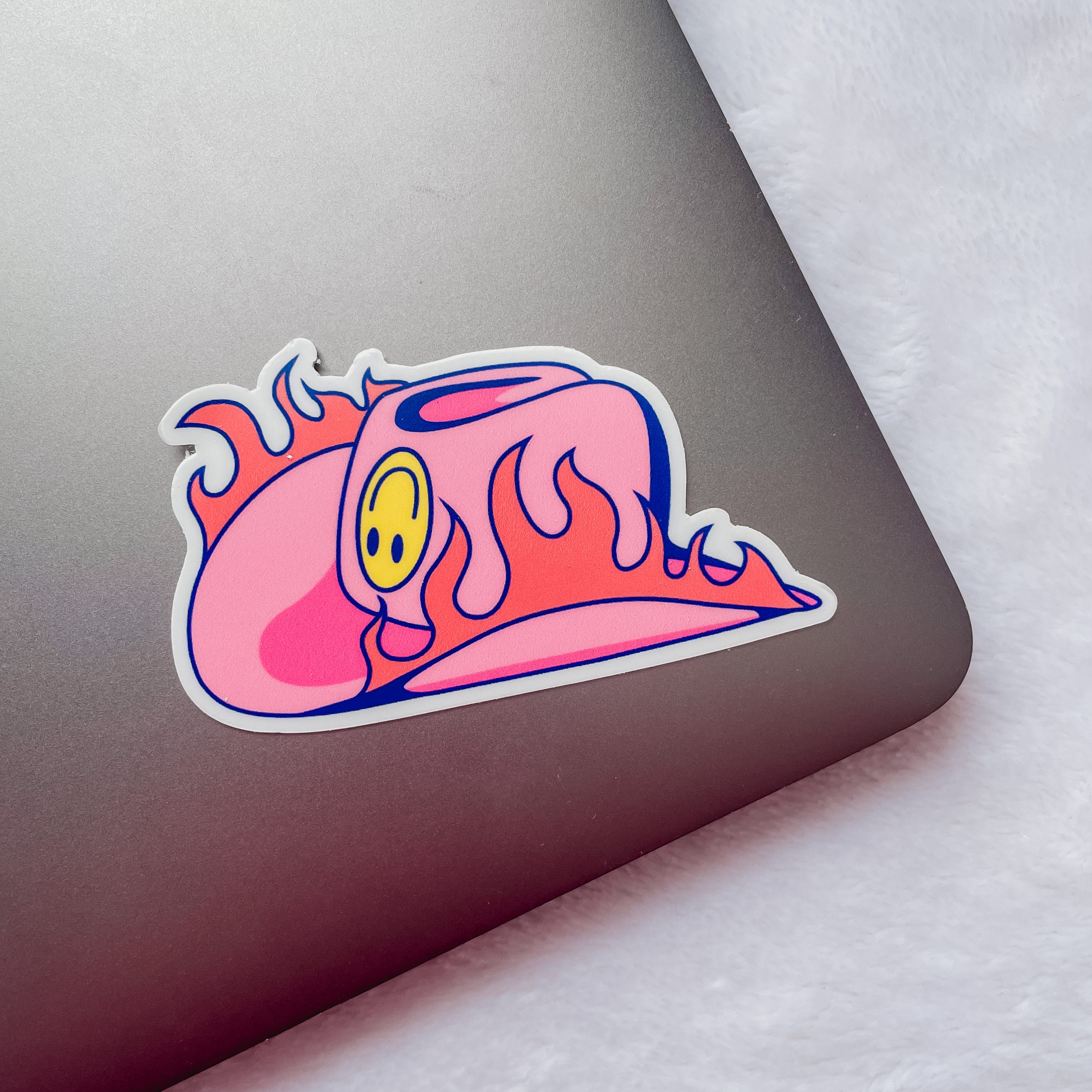 Flaming Cowboy Hat Retro Vintage Inspired Aesthetic Sticker - Etsy