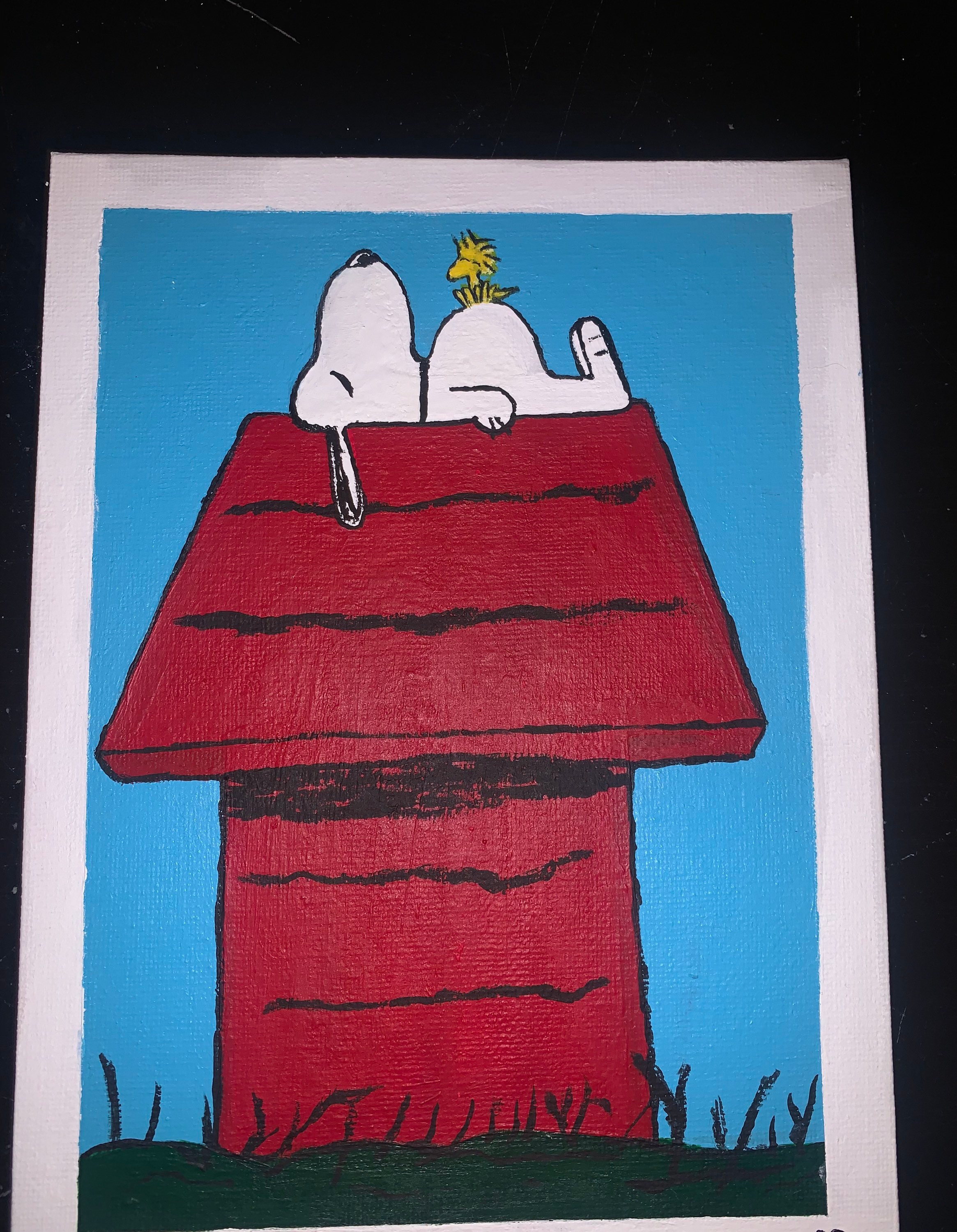 Abstract Woman Chilling Under The Moon Art Canvas Black Woman | Etsy