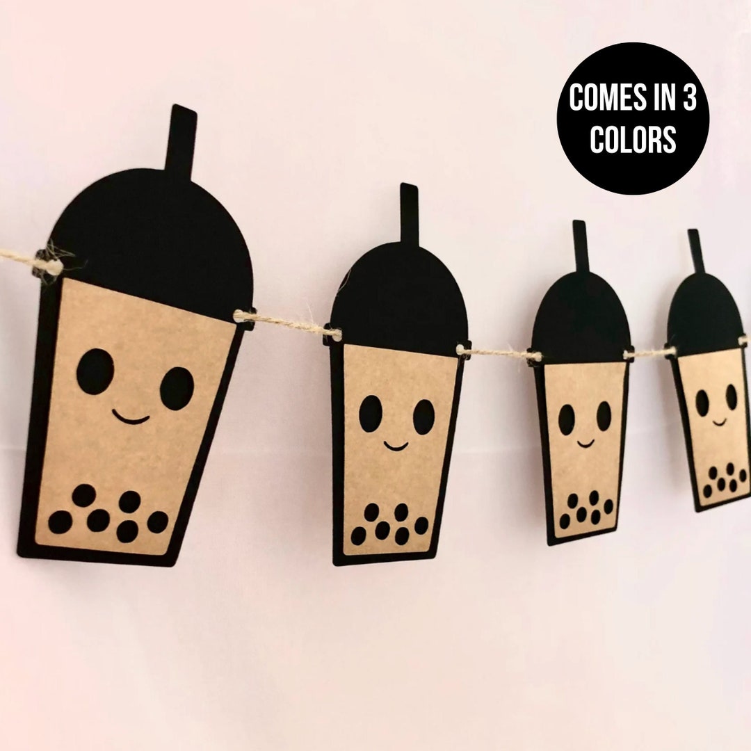 Boba Party Garland, Boba Milk Tea Party, Boba Banner, Bubble Milk Tea ...