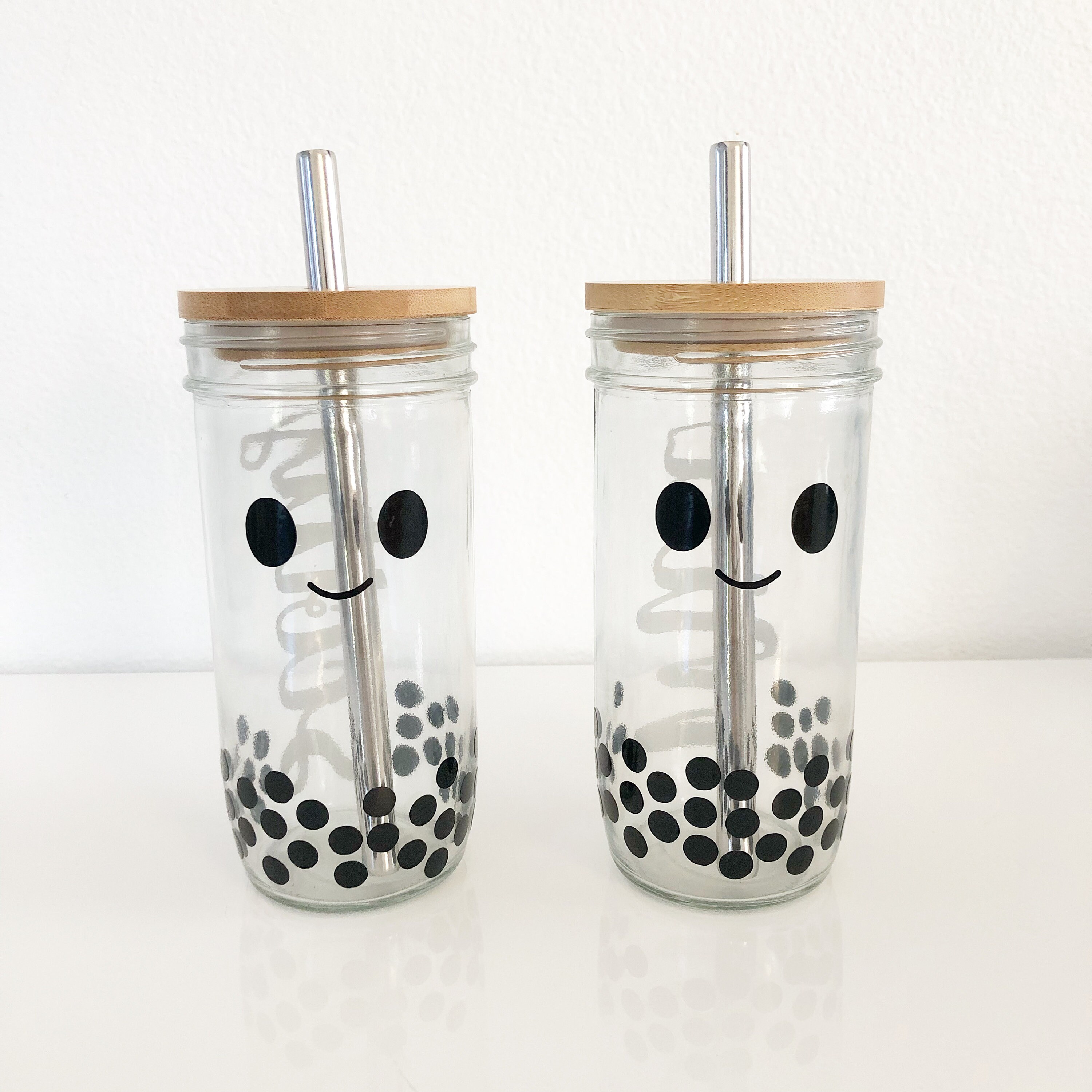 Personalized Boba Beer Can Glass Mug With Name Straw and - Etsy