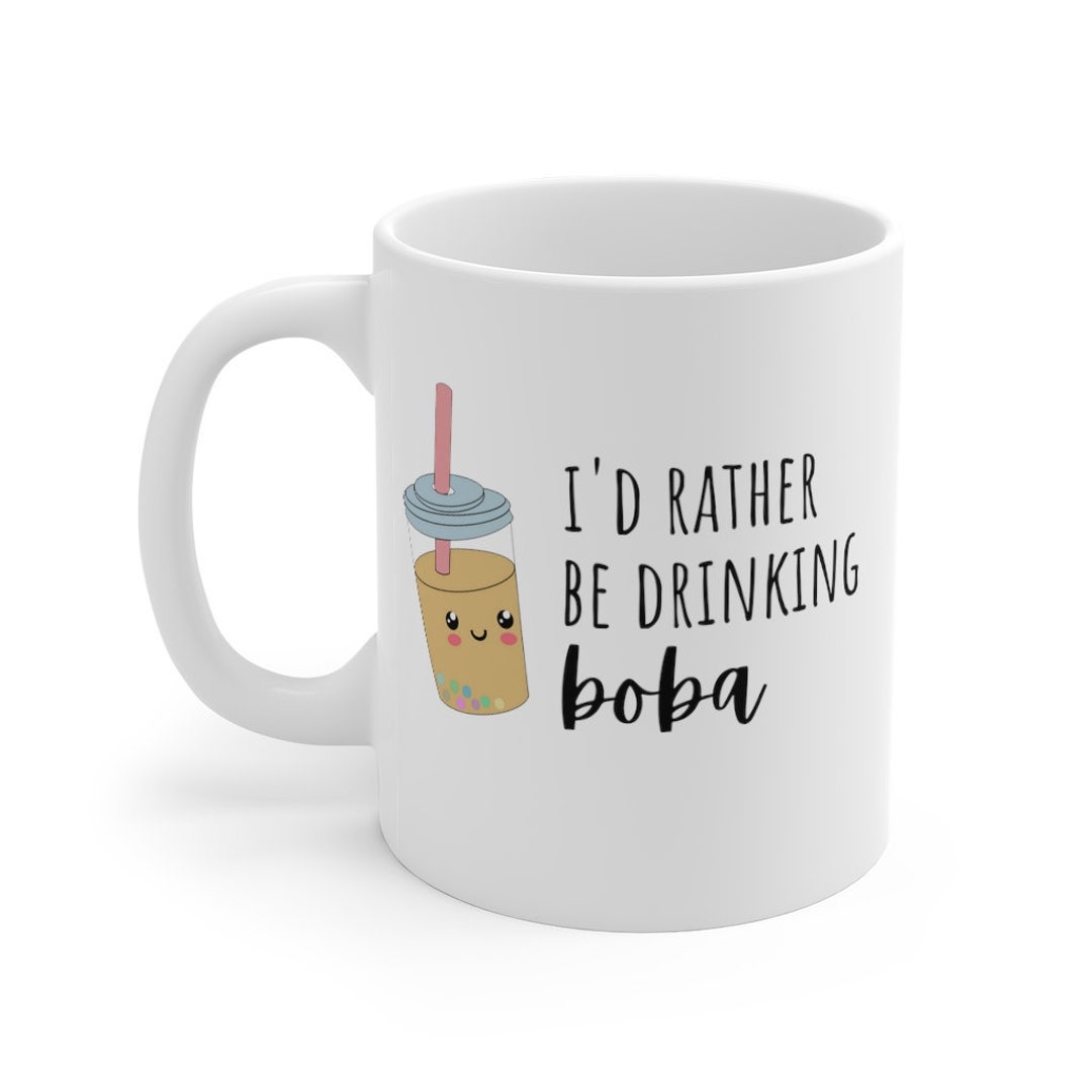 I'd Rather Be Drinking Boba Mug, Boba Milk Tea Lover, Coffee Lover ...