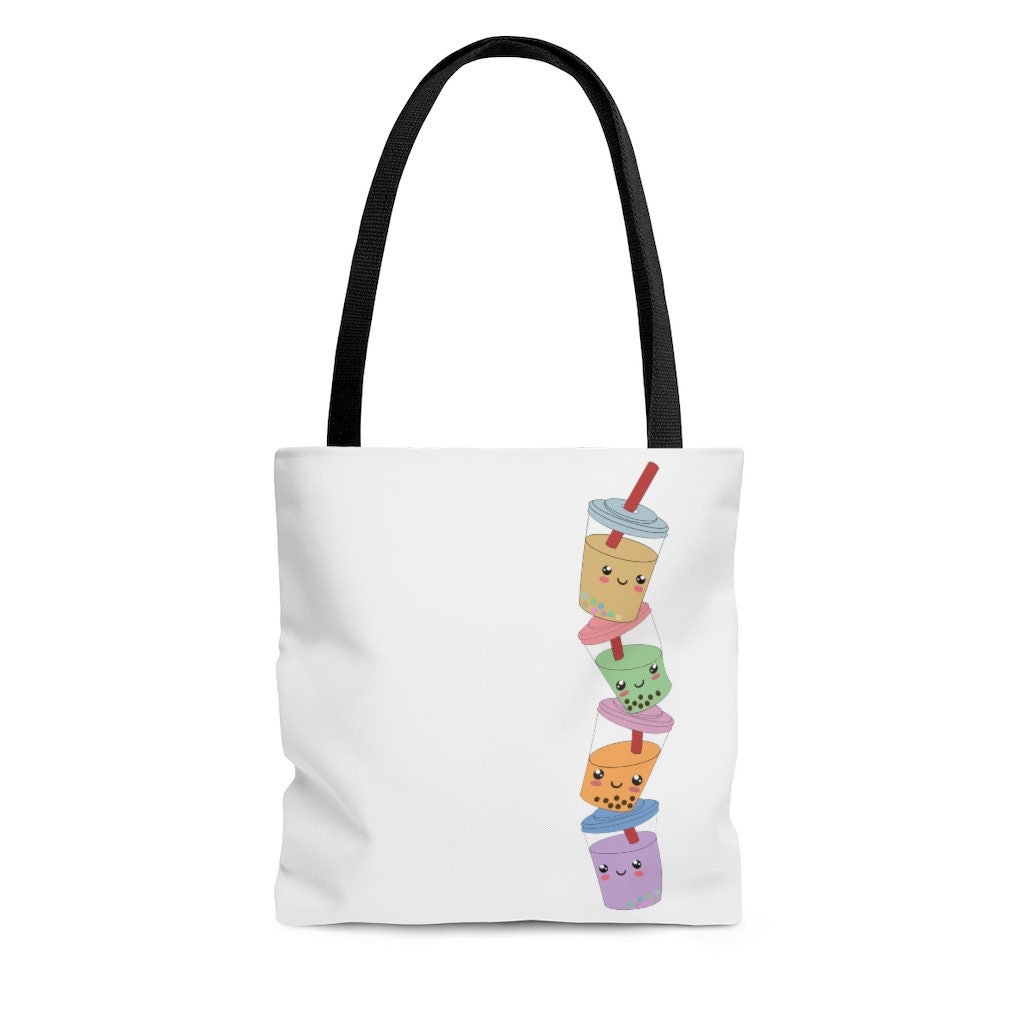 Boba Stack Tote Bag, Boba Milk Tea Lover, Caffeine Lover, Boba Lover ...