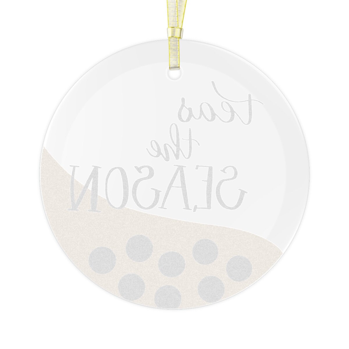 Teas the Season Boba Milk Tea Glass Ornament, Holiday Boba Gift, Pearl ...