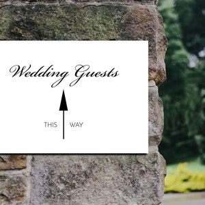 Wedding Guests Direction Sign, Printable Arrow (digital Download) - Etsy