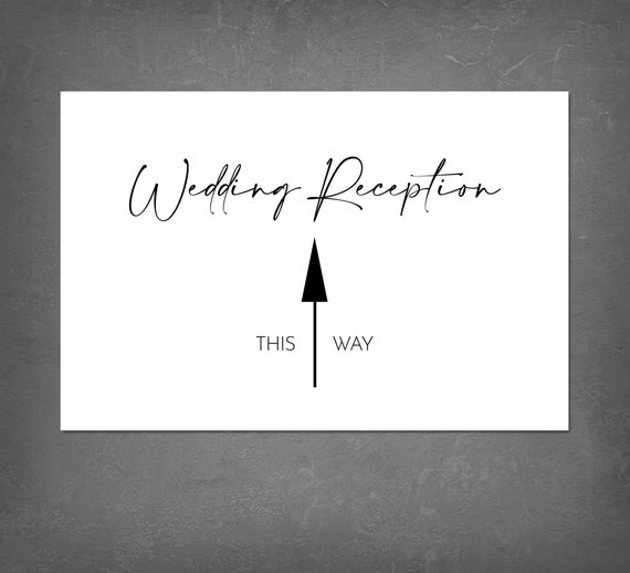 Printable Wedding Reception Sign Digital Files to Print - Etsy