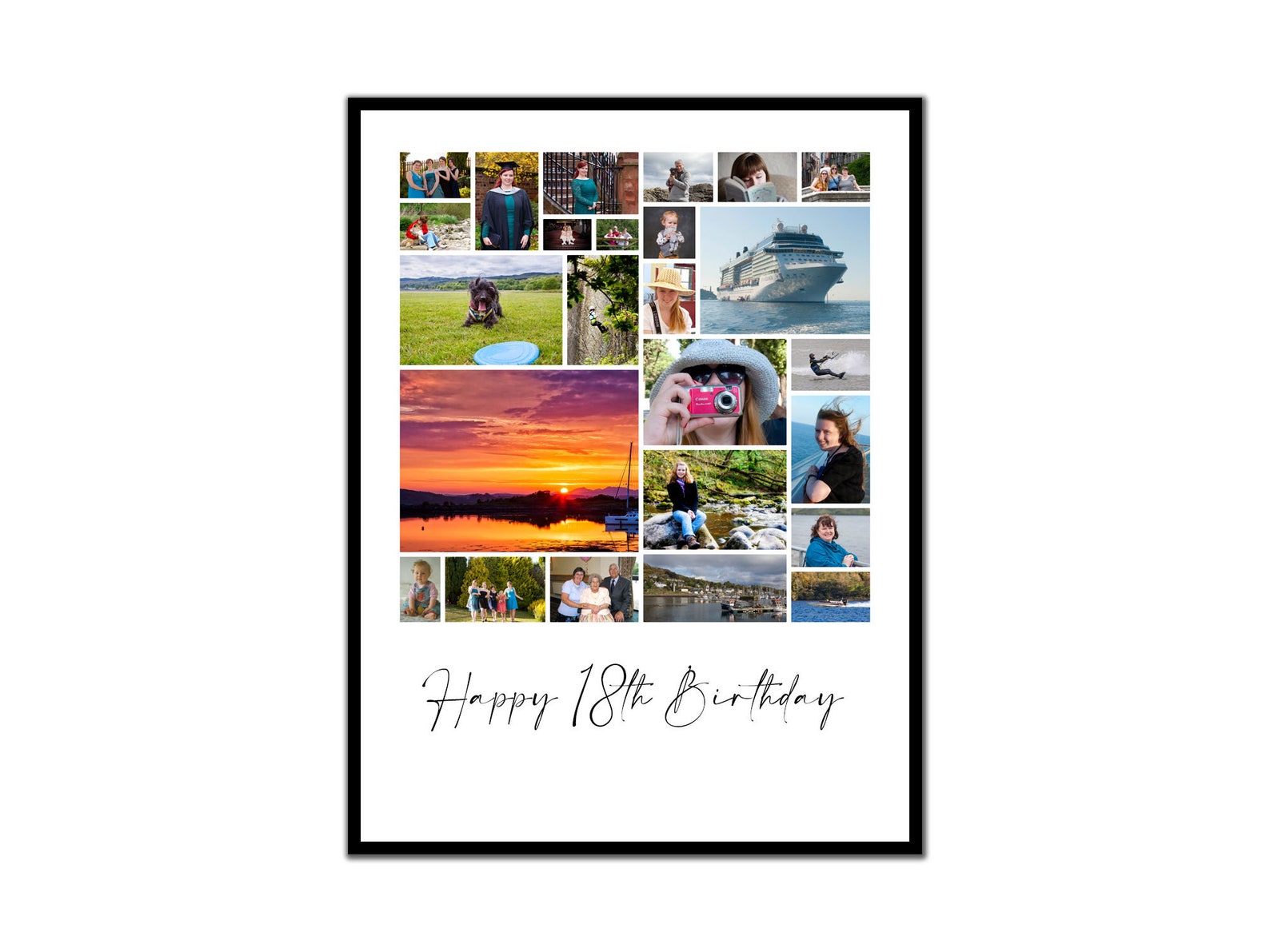 A4 A3 Personalised Collage Print Photo Print Anniversary - Etsy UK