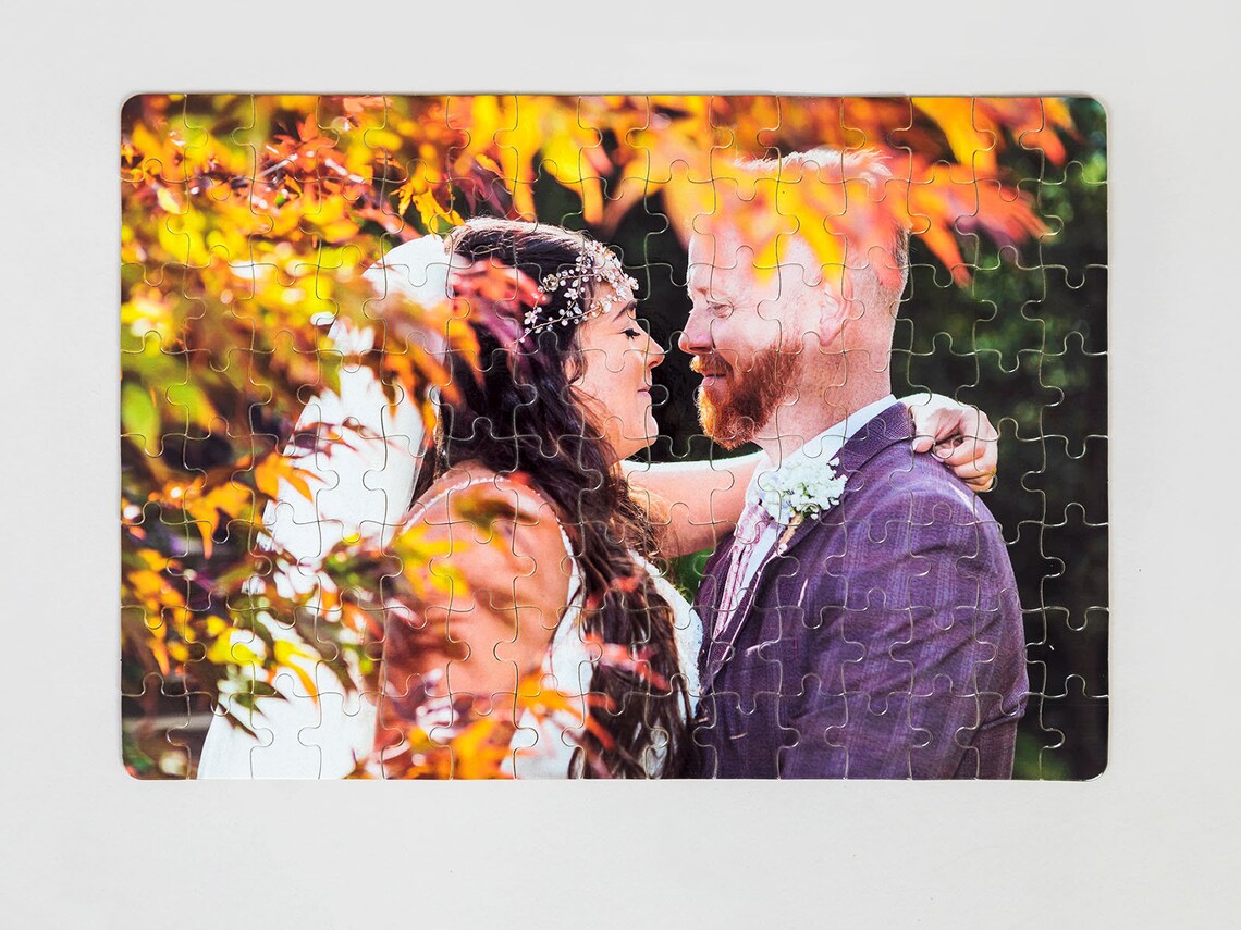 Personalised Wedding Gift Jigsaw Puzzle, Personalised Photo Jigsaw, 120 ...
