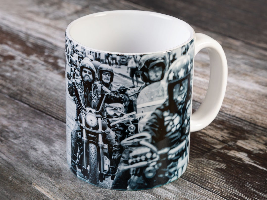 Harley Davidson Motorcycle Mug - Biker Photo Coffee Cup - Etsy UK