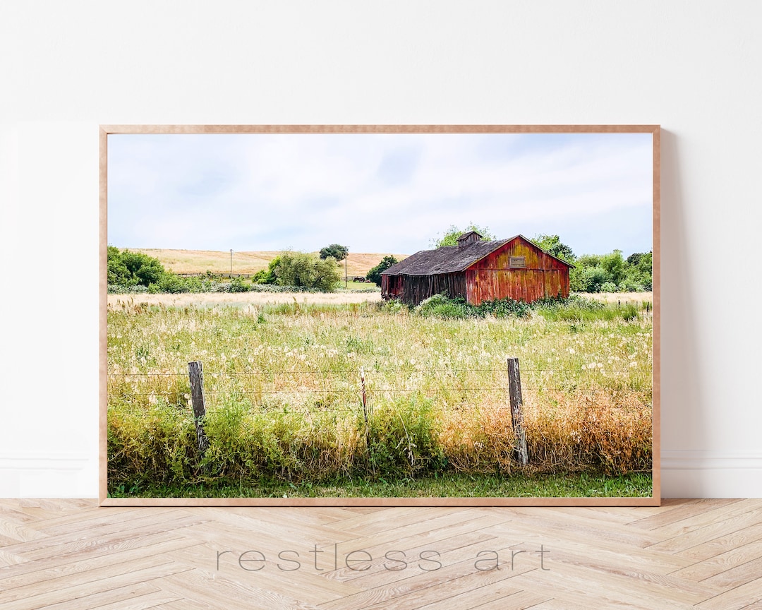Printable Art Digital Download Photography 'red Barn' Print, Printable ...