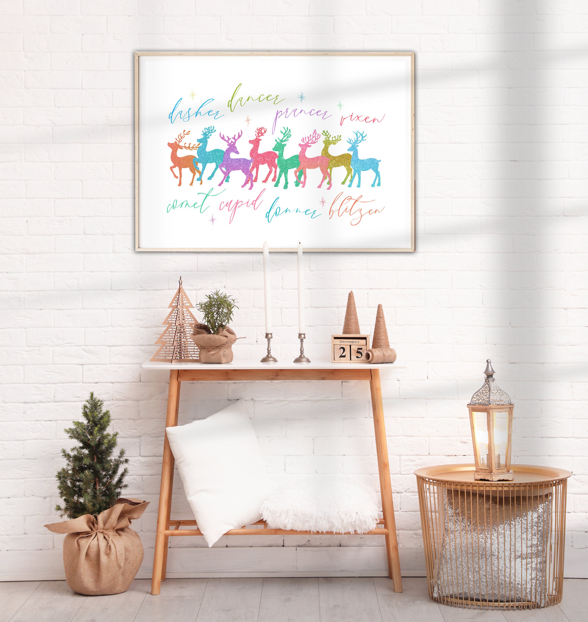 Reindeer Squad Christmas Art | Reindeer Art, Holiday Art, Kid's Room ...