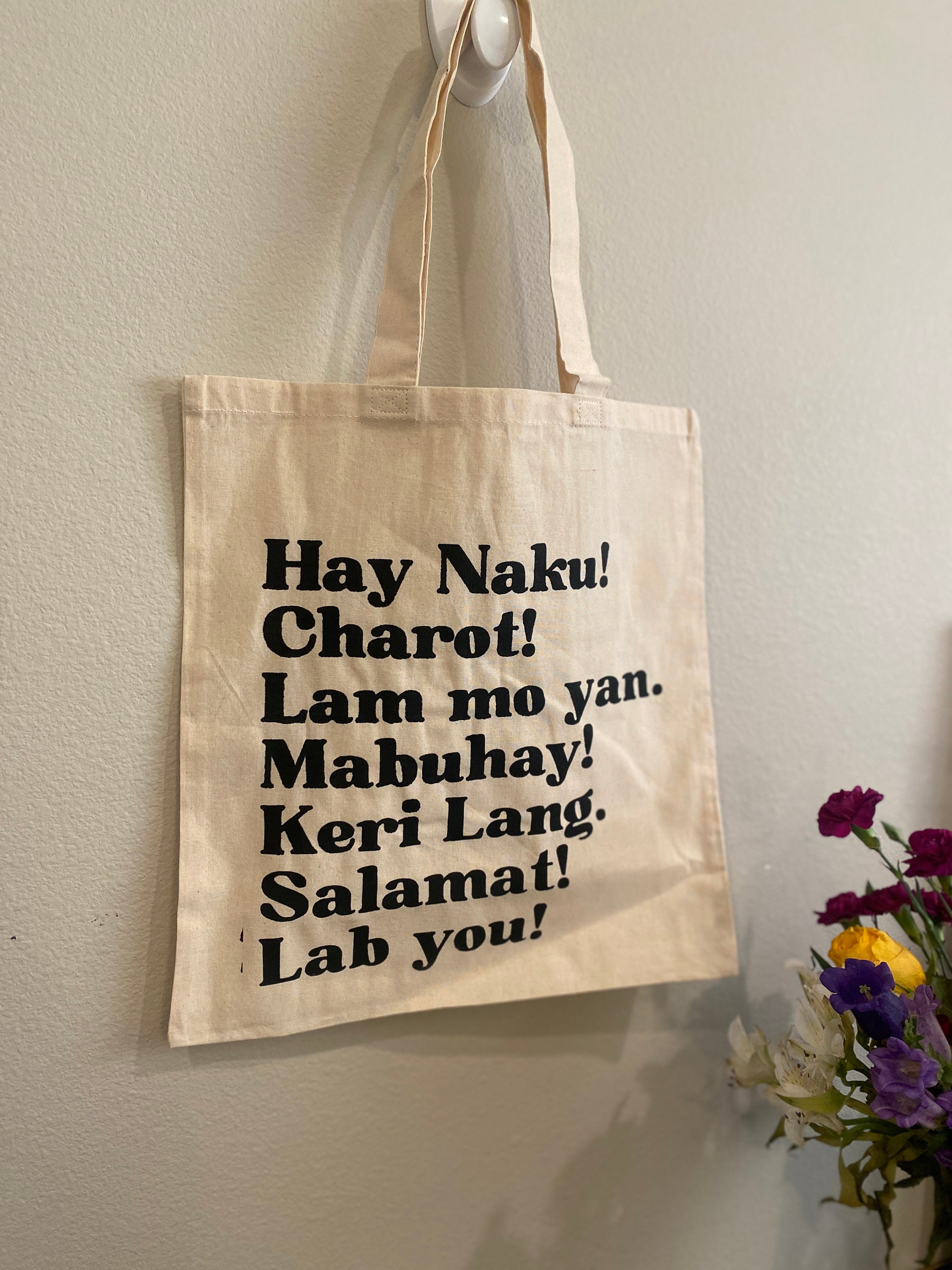 Hay Naku and Other Pinoy Slangs Pinoy Inspired Canvas Bags, Reusable ...