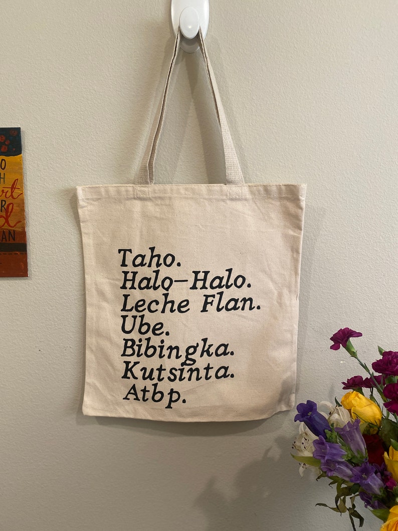 Filipino Desserts Taho, Ube, Leche Flan Pinoy Inspired Canvas Bags ...