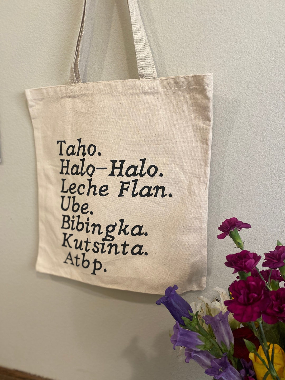 Filipino Desserts Taho, Ube, Leche Flan Pinoy Inspired Canvas Bags ...