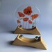 Round Glass Stand, 20 Cm Diameter Glass Stand, Round Glass Wooden Stand ...