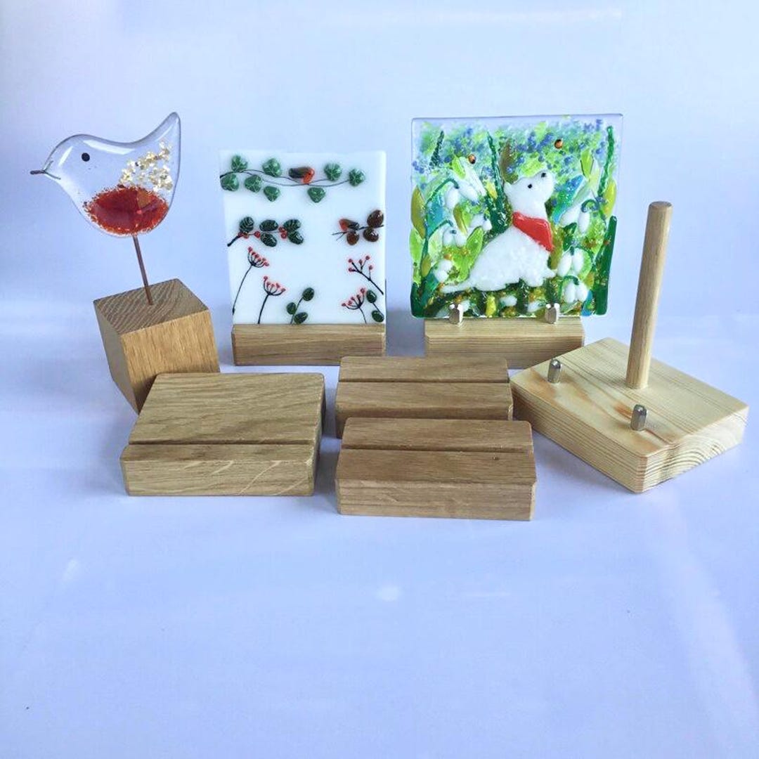 Fused & Stained Glass Stands: Creative Display Set of 8 - Etsy