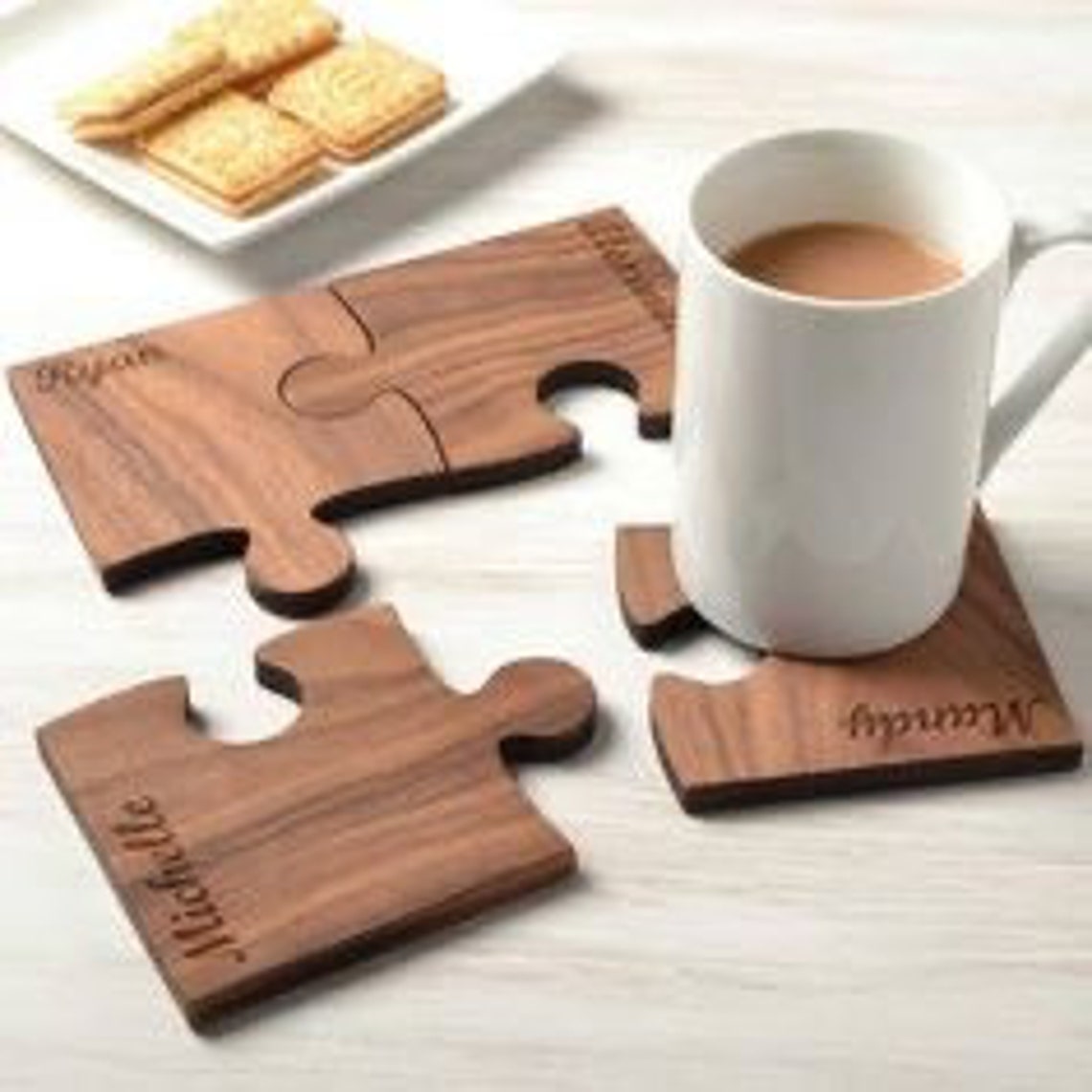 Puzzle Coaster Laser Cut Template, CNC SVG DXF (digital Download) - Etsy
