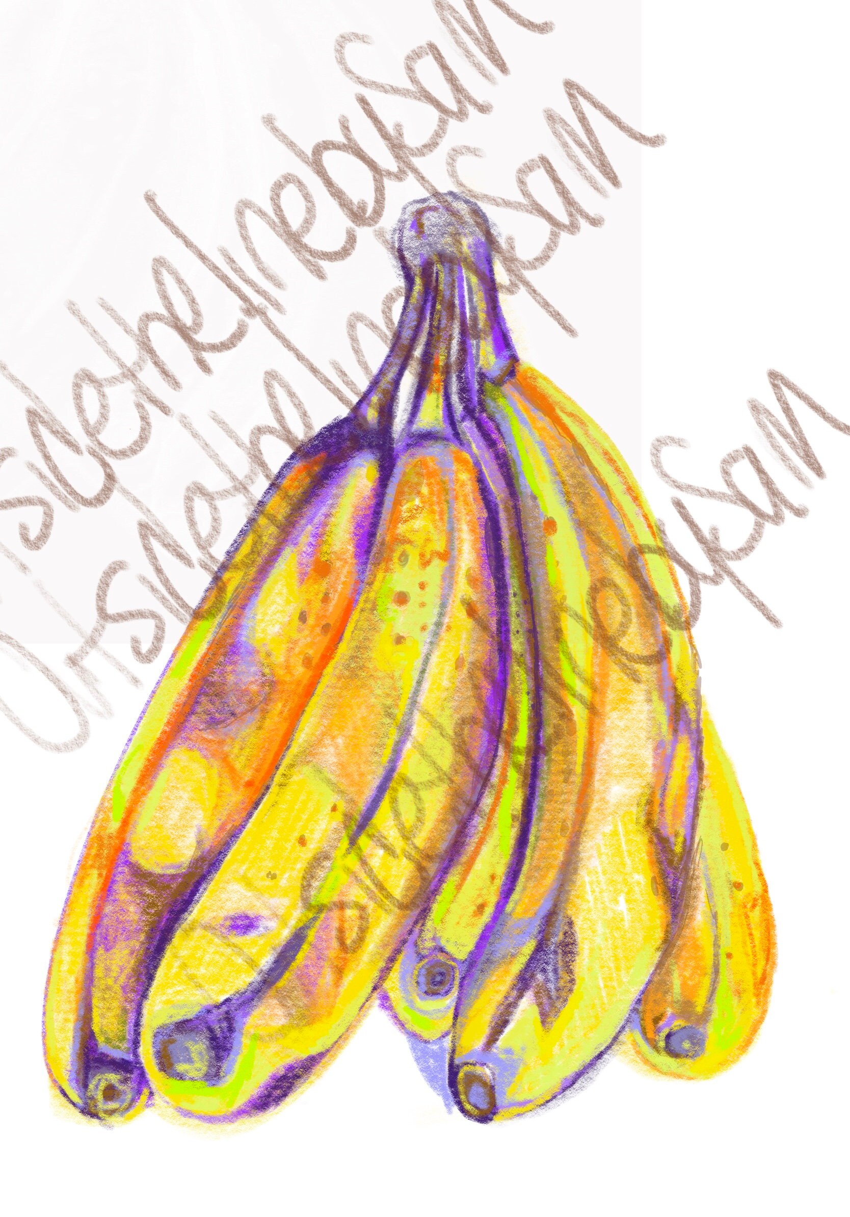 Hand Drawn Clip Art Fruit and Vegetable, Colorful Illustration , Svg ...