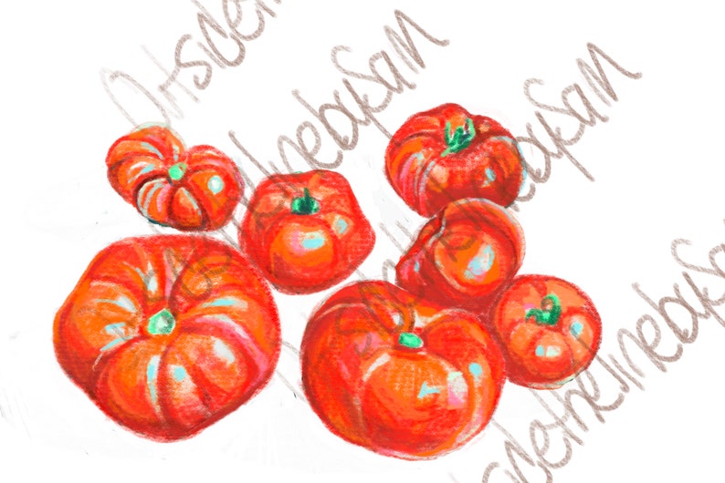 Hand Drawn Clip Art Fruit and Vegetable, Colorful Illustration , Svg ...