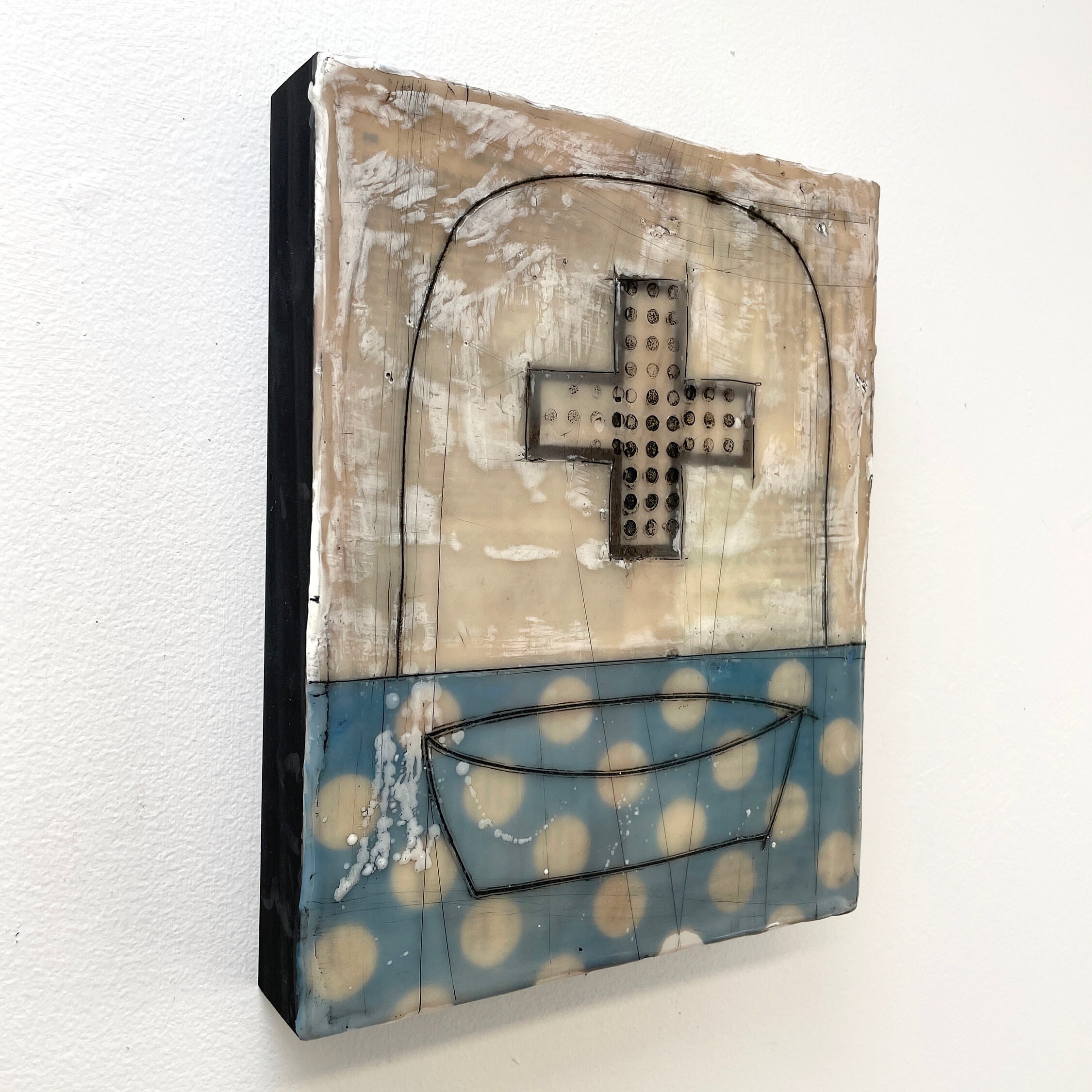 8x10 Encaustic Painting, Encaustic Collage, Encaustic Painting Original ...