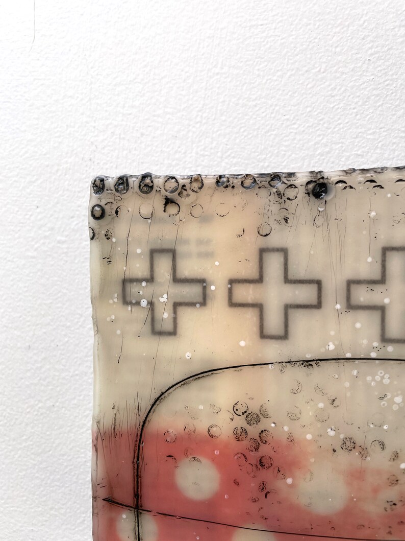 6x6 Encaustic Painting, Encaustic Collage, Encaustic Painting Original ...