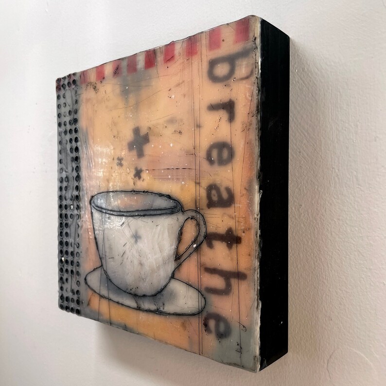 Encaustic Painting, Encaustic Collage, Collage Art, Encaustic Painting Original, Mixed Media ...