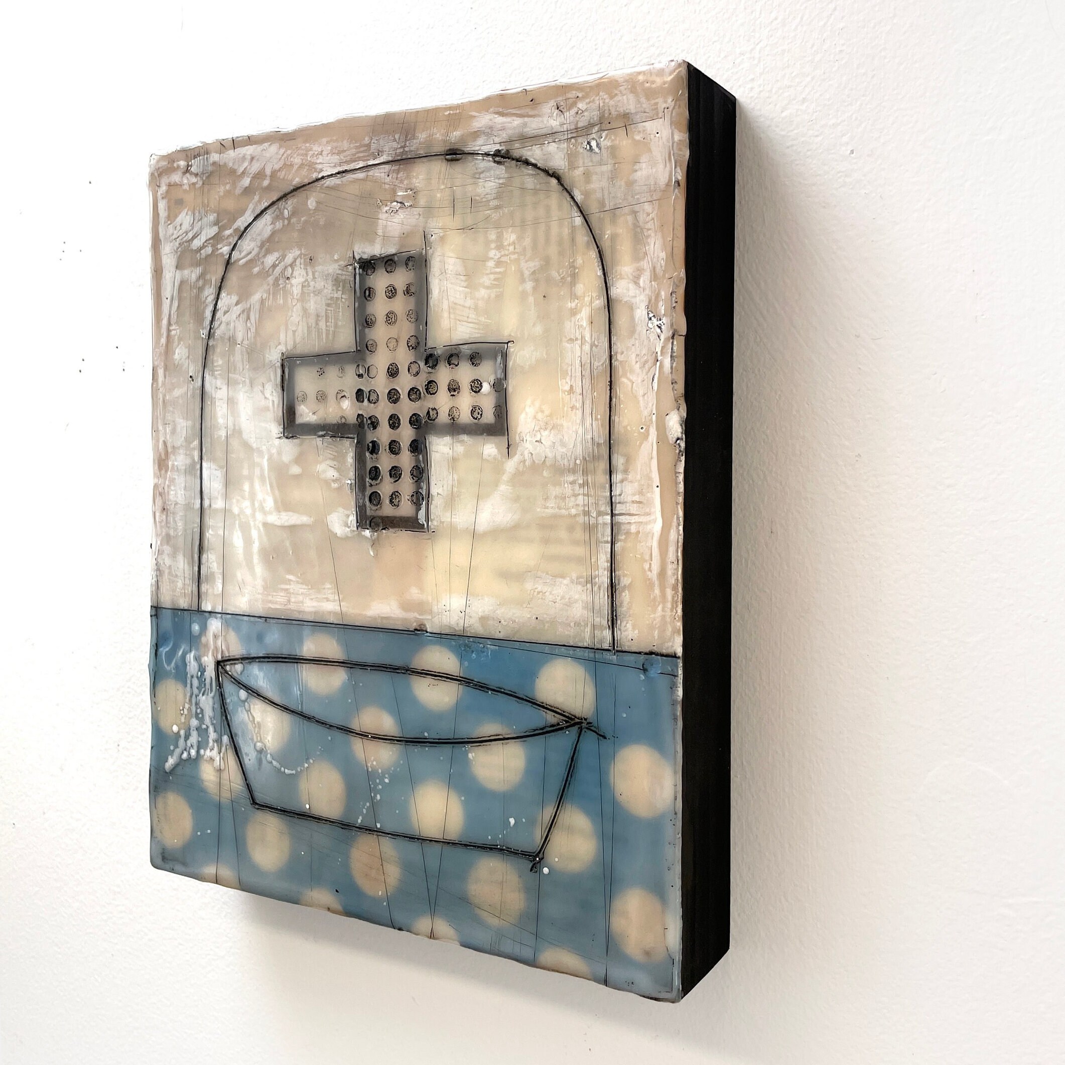 8x10 Encaustic Painting, Encaustic Collage, Encaustic Painting Original ...