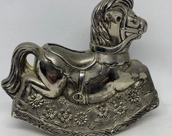 Silver Rocking Horse - Etsy