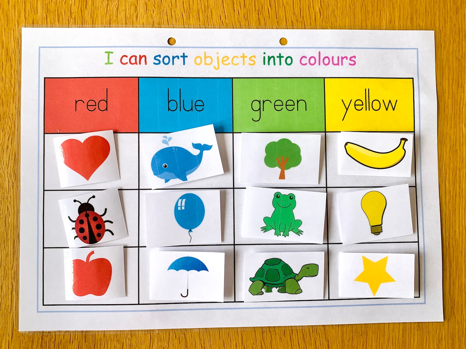 Colour Sorting for Toddler/pre-schooler Busy Book printable - Etsy Canada