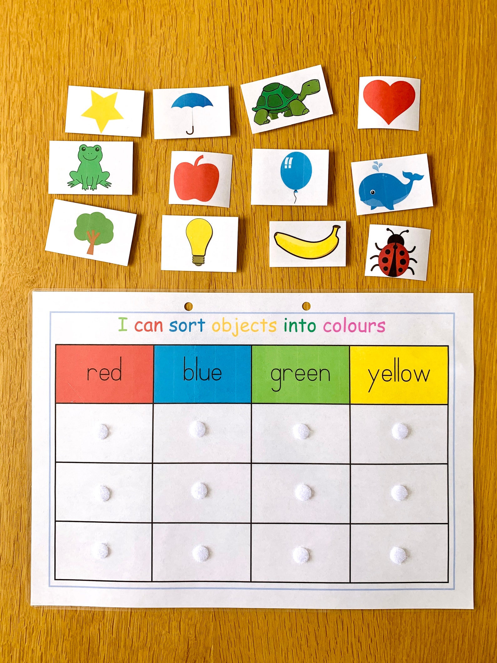 Colour Sorting for Toddler/pre-schooler Busy Book printable - Etsy Canada