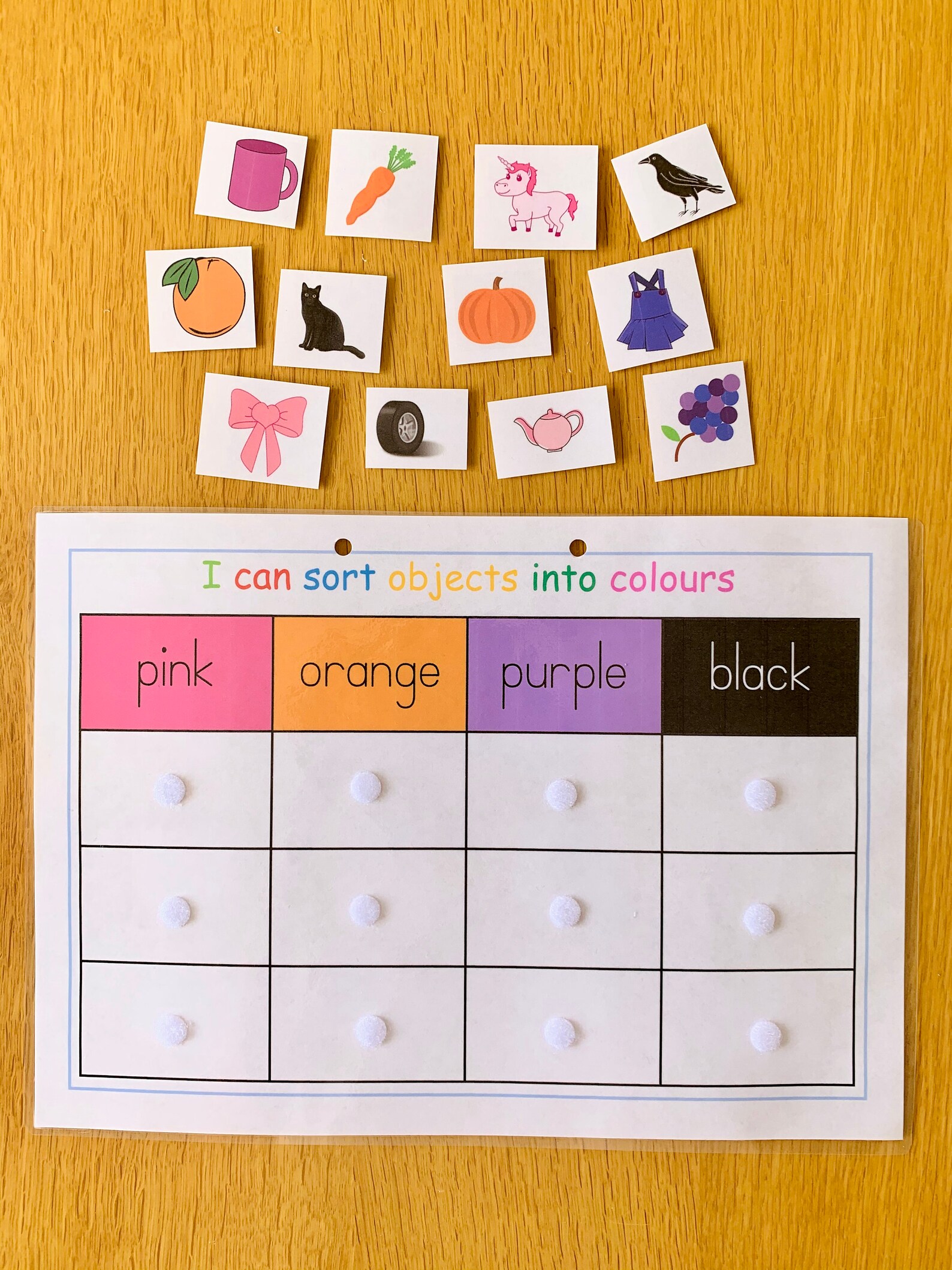 Colour Sorting for Toddler/pre-schooler Busy Book printable - Etsy Canada