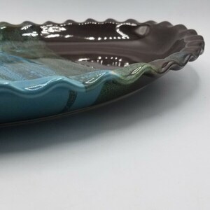 Neher Clay in Motion Handmade Ceramic Oval Platter in Ocean Tide - Etsy