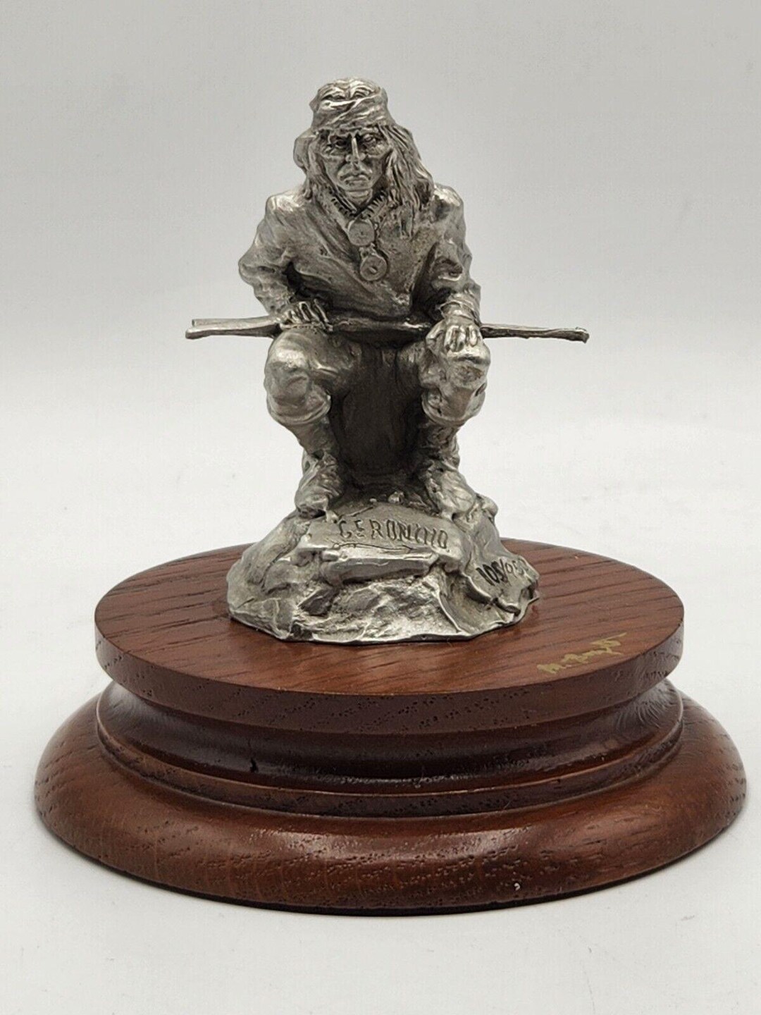 Native American "geronimo" Pewter Limited - Boyette - Signed - Etsy