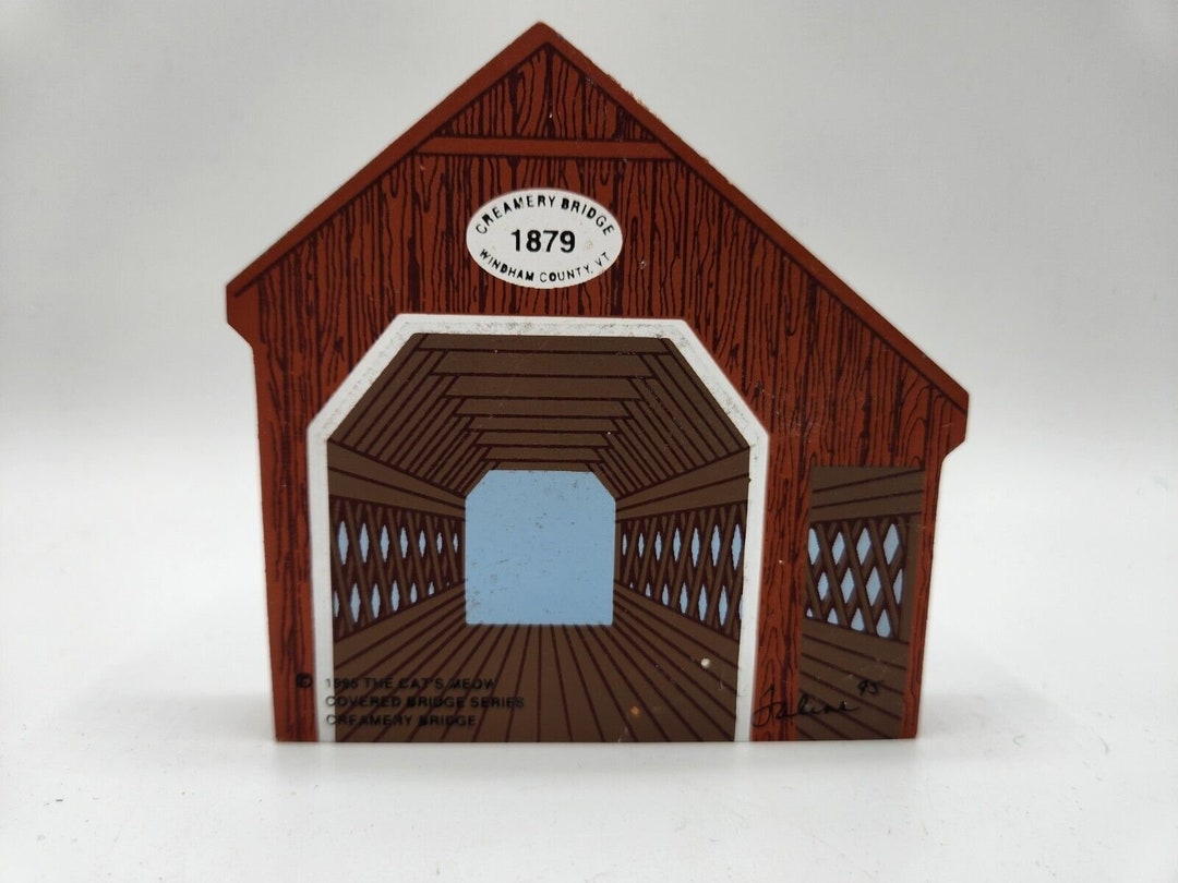 Cat's Meow 1995 Covered Bridge Series Creamery Bridge, VT - Etsy