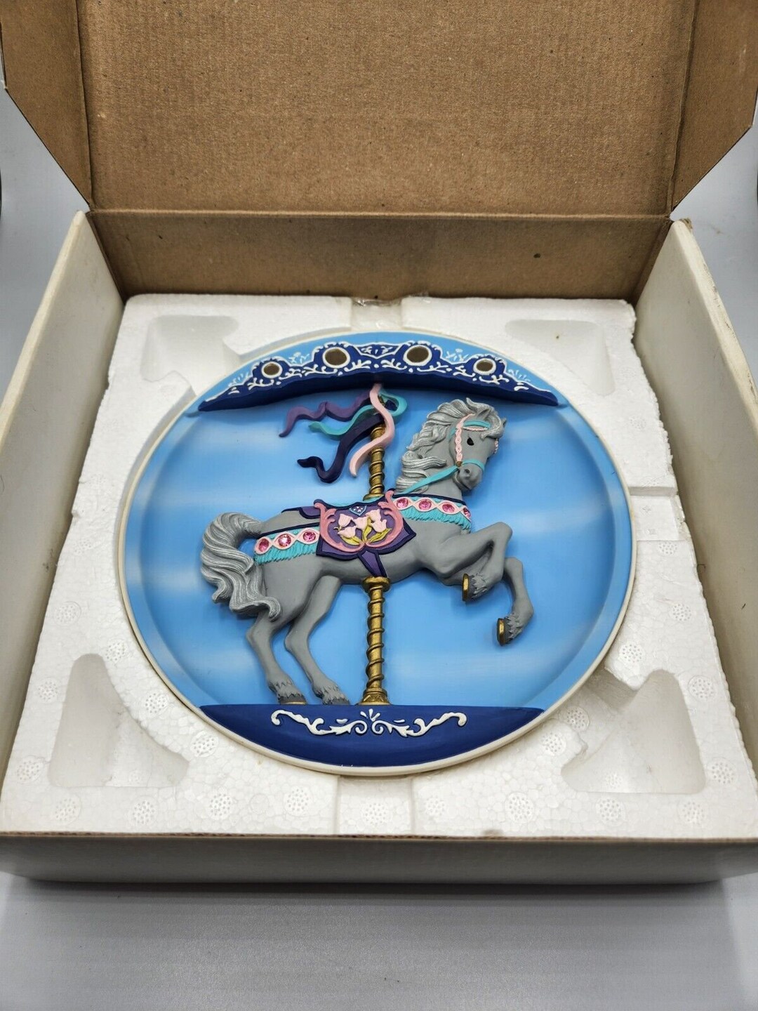 Rhodes Studio Bradford Ex. Carousel Horse Plate Proud Prancer 6th Issue, W COA - Etsy
